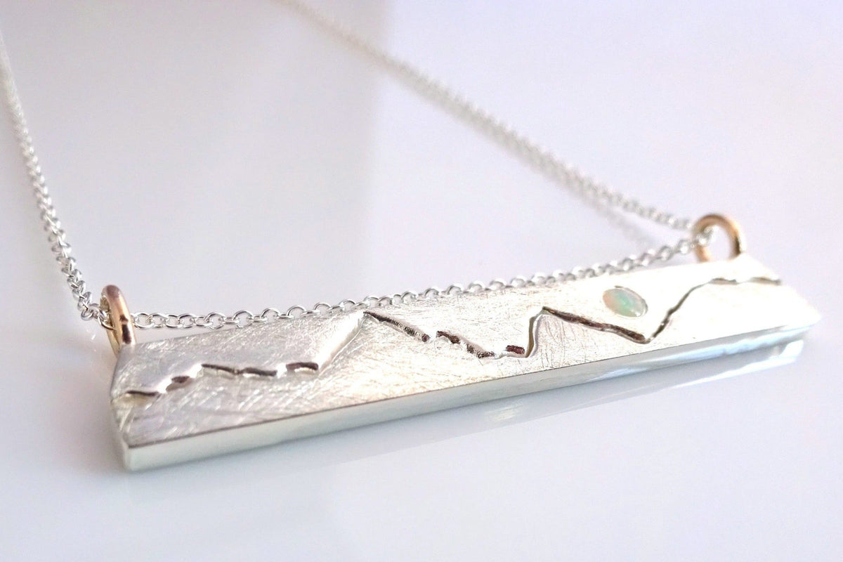Custom Mountain Bar Necklace | Michelle Lenáe Jewelry – Michelle Lenae ...